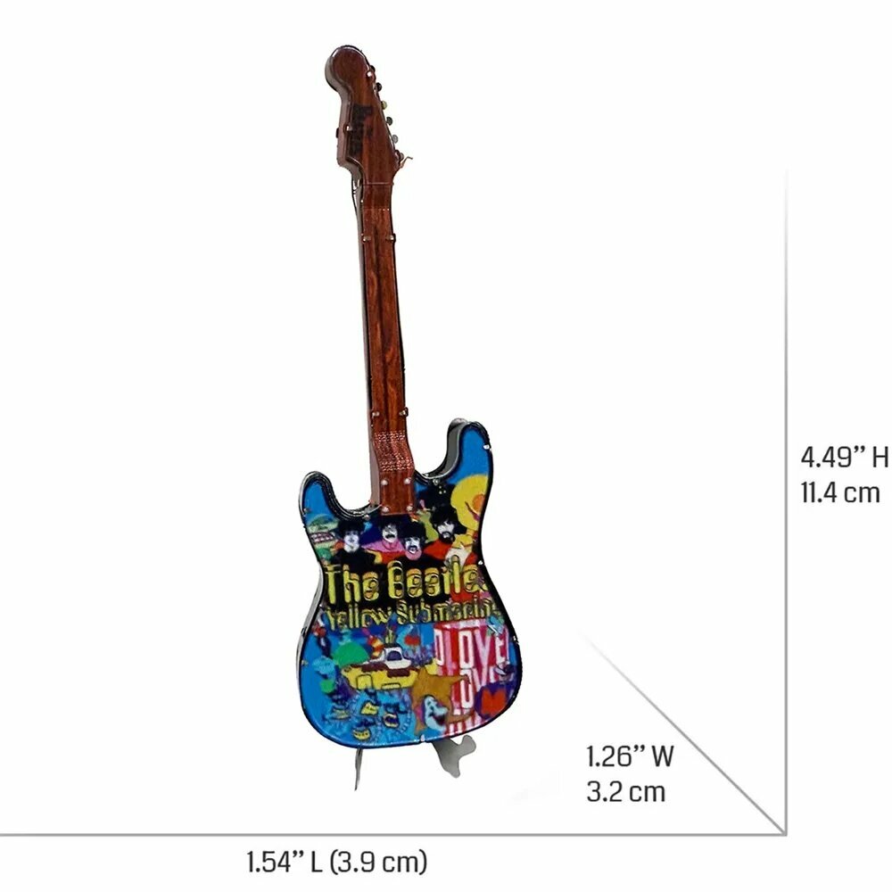 Цветная электрогитара 3D Металлическая модель DIY Игрушки