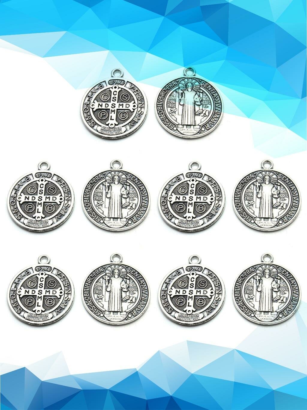 10 шт. Медальоны Святых Христофора/Михаила/Иуды