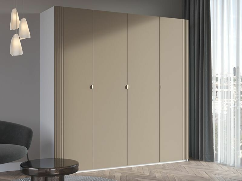 Шкаф распашной со штангой "Санторини 5" 200х202х55 Мокко