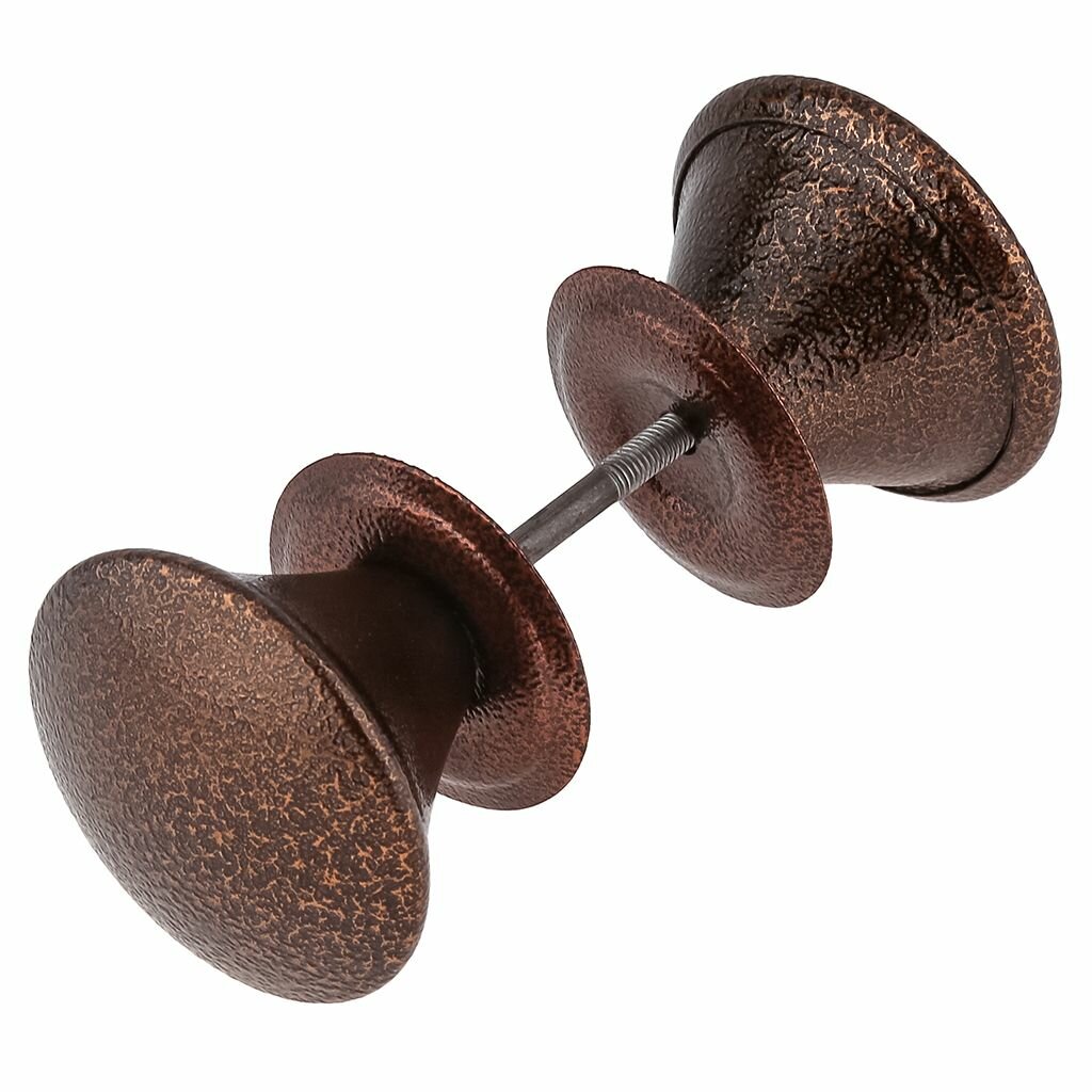 Ручка-кнопка дверная Домашняя Мода д 6,5 см, h 4,8 см, металлическая, штампованная, порошковая окраска, антик-медь (РД-110)