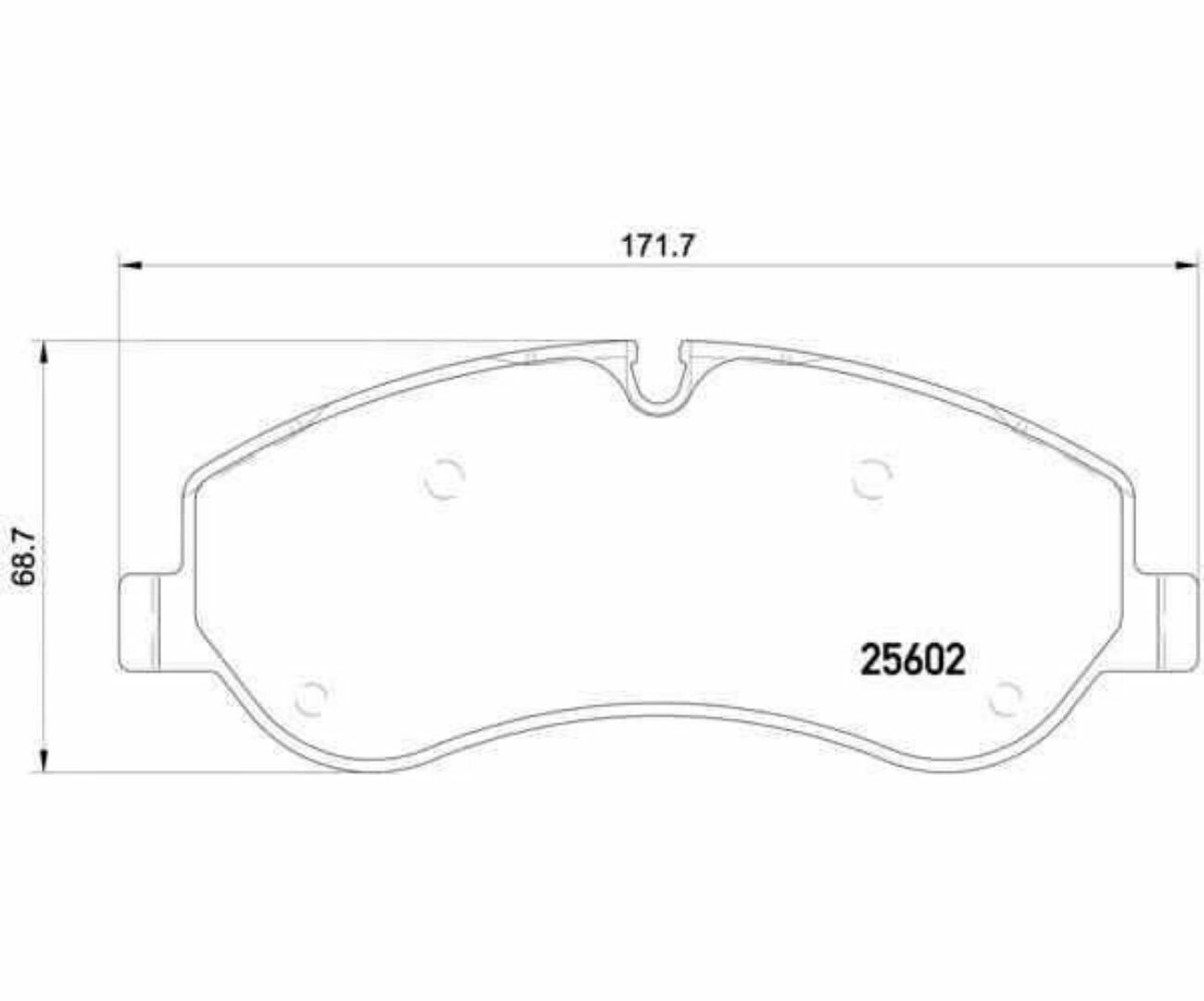 Колодки тормозные BREMBO P24152 передние, Ford Transit 2.2 TDCi 04.12-