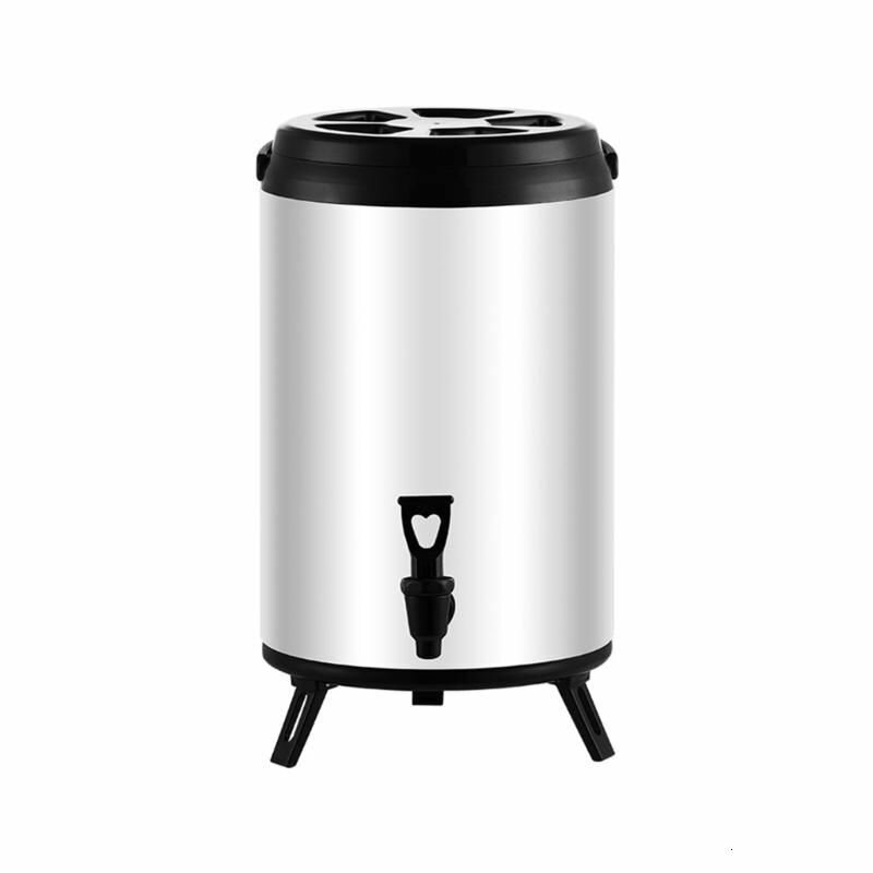 Прочный металлический диспенсер для напитков 8 литров для горячих и холодных жидкостей белый, Белый
