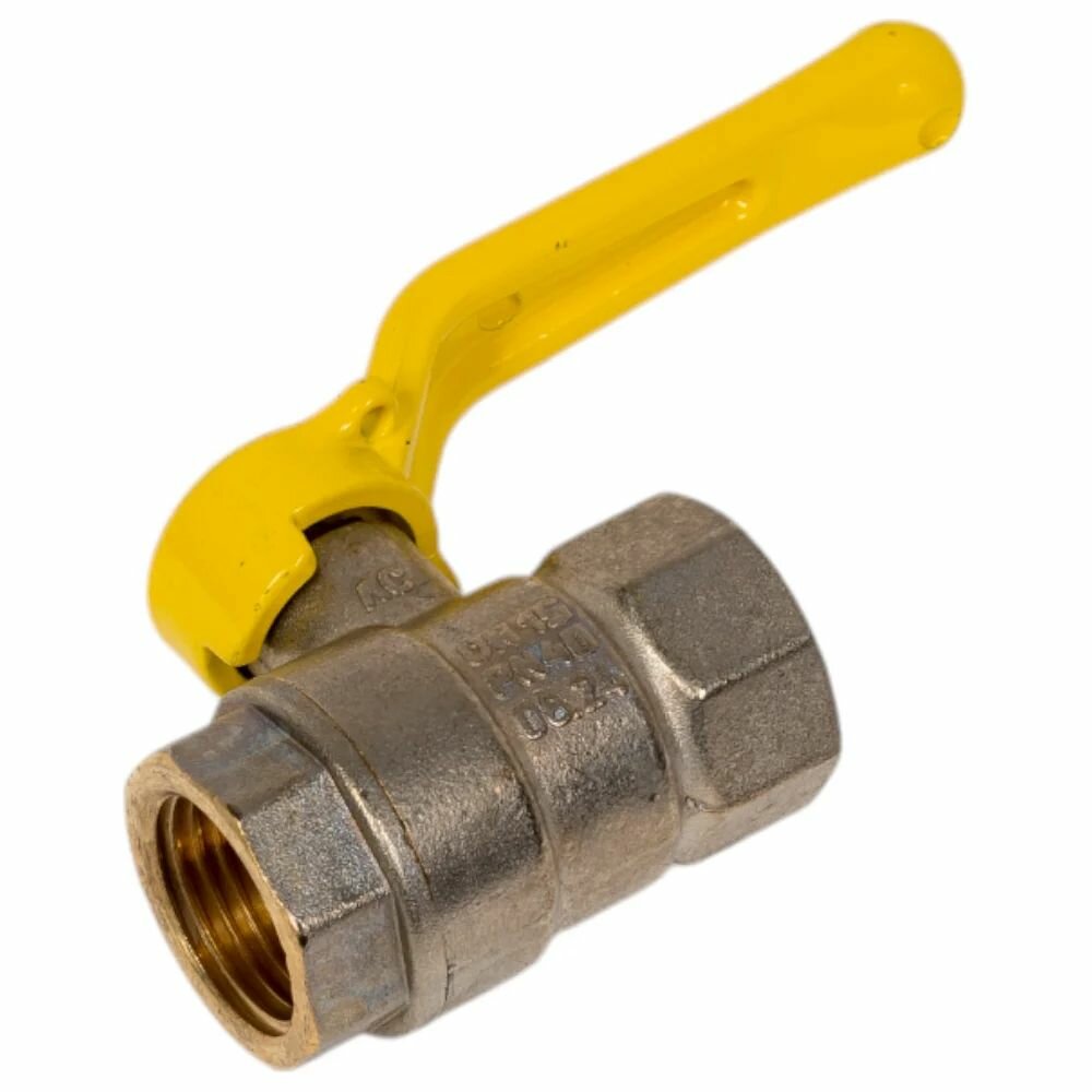 Шаровой кран LD латунь никель, газ Pride Ду15 Ру40 ВР полнопроходной рычаг 007-8023 537157