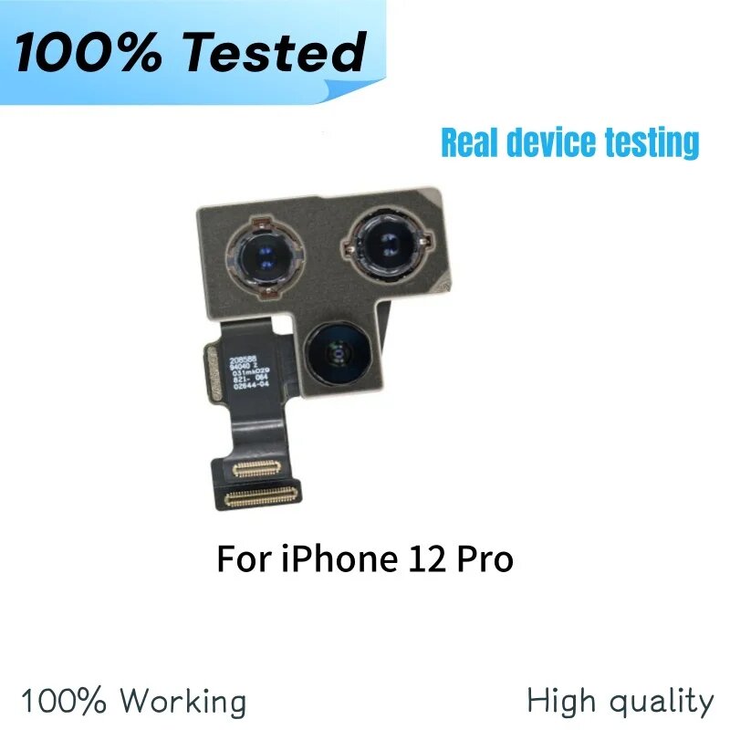 Полностью протестированный модуль камеры с гибким кабелем основной объектива для iPhone 11 12 13 Pro Max 14 15 Plus Pro Max 12 13 Mini задняя камера For iPhone 12 Pro