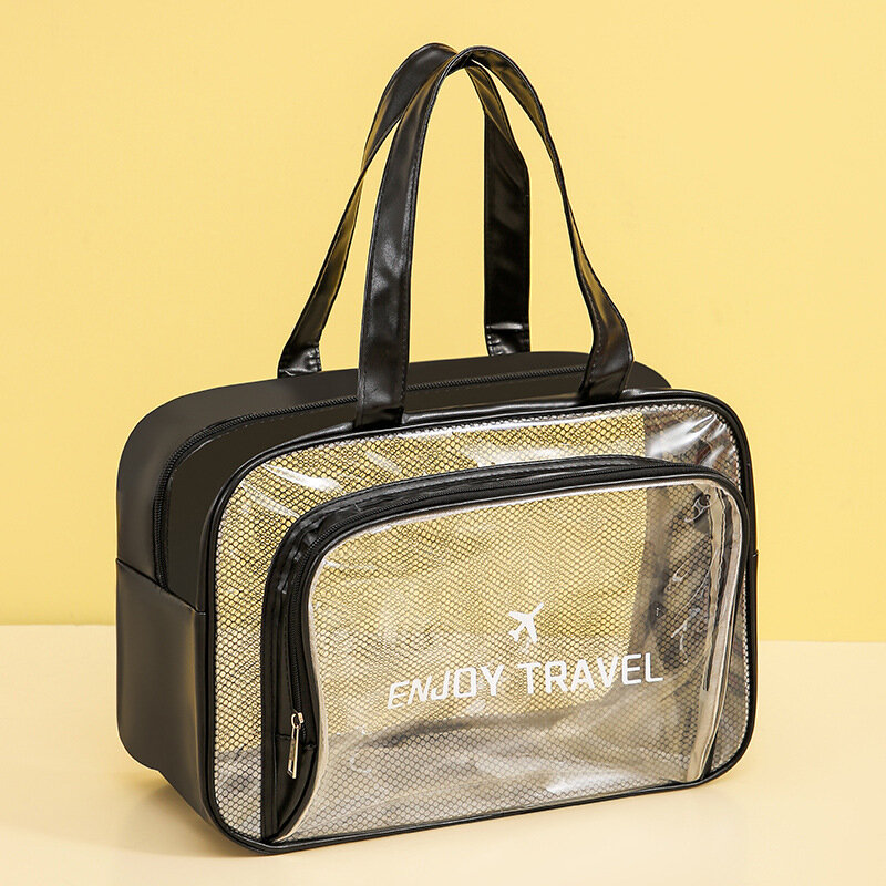 Пляжная сумка Runhui Travel Essential, прозрачная, водонепроницаемая, портативная сумка для туалетных принадлежностей с отделением для мокрых и сухих вещей, сумка для плавания, водонепроницаемая сумка для бассейна.