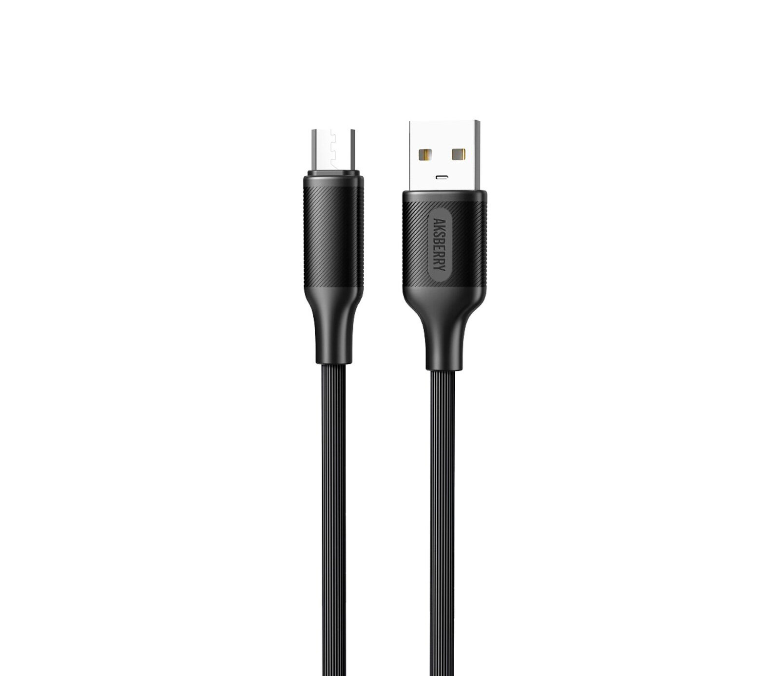 Кабель Aksberry X153, кабель USB-A / USB Micro B, 3А, длина 1 м, черный