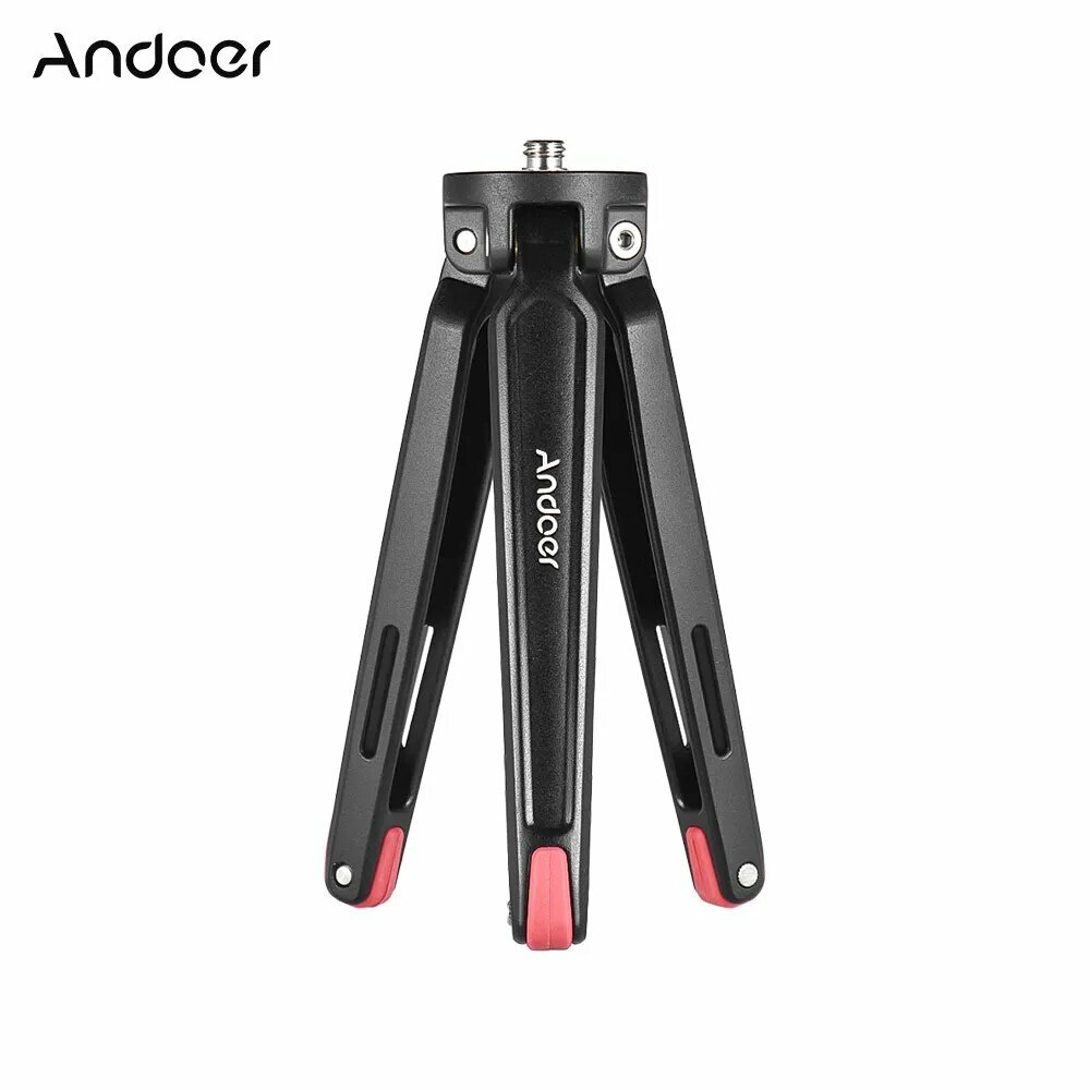 Andoer Mini Handheld Travel Desktop Tripod Camera Stand Holder Алюминиевый сплав