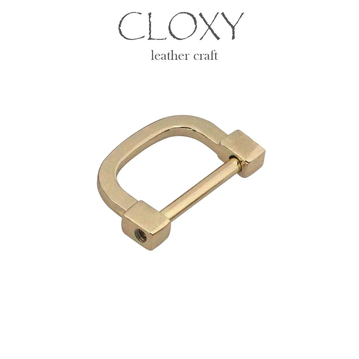 CLOXY D-образные кольца-пряжки Lightgold, Small size