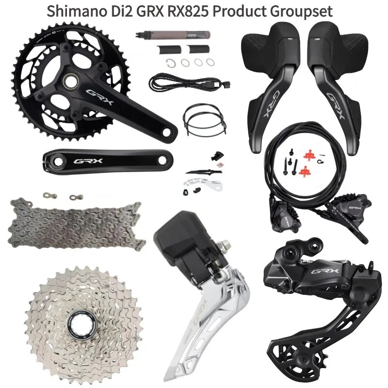 Shimano Di2 GRX RX825 2х12 скорости групсет для шоссейного велосипеда БСА, Cassette 11-36T