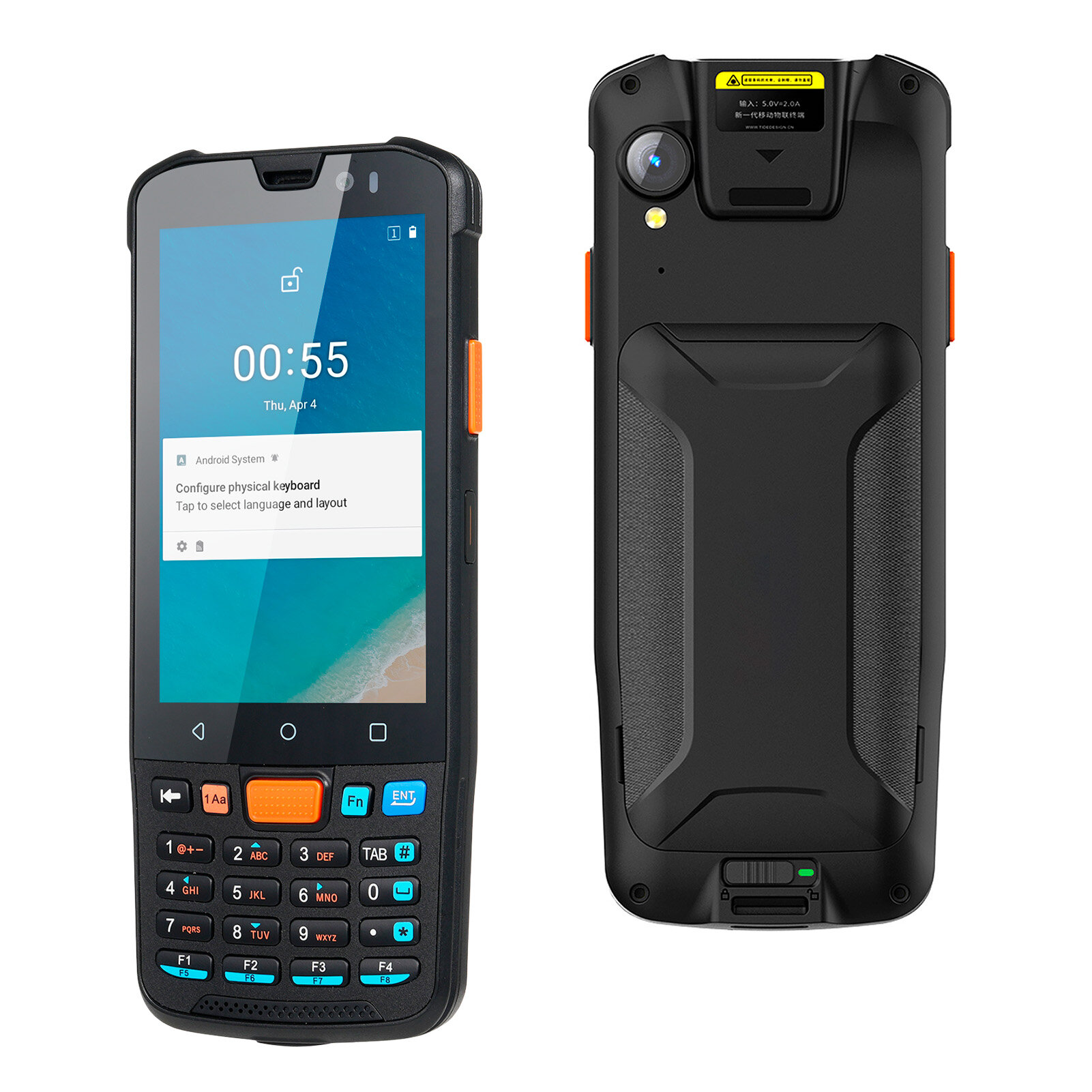 Терминал КП36 Android 11.0 ручной мобильный PDA для сбора данных инвентаризации с функцией NFC, 4G WiFi BT с 4-дюймовым сенсорным экраном, 1300 пикселей задней камерой для малого бизнеса