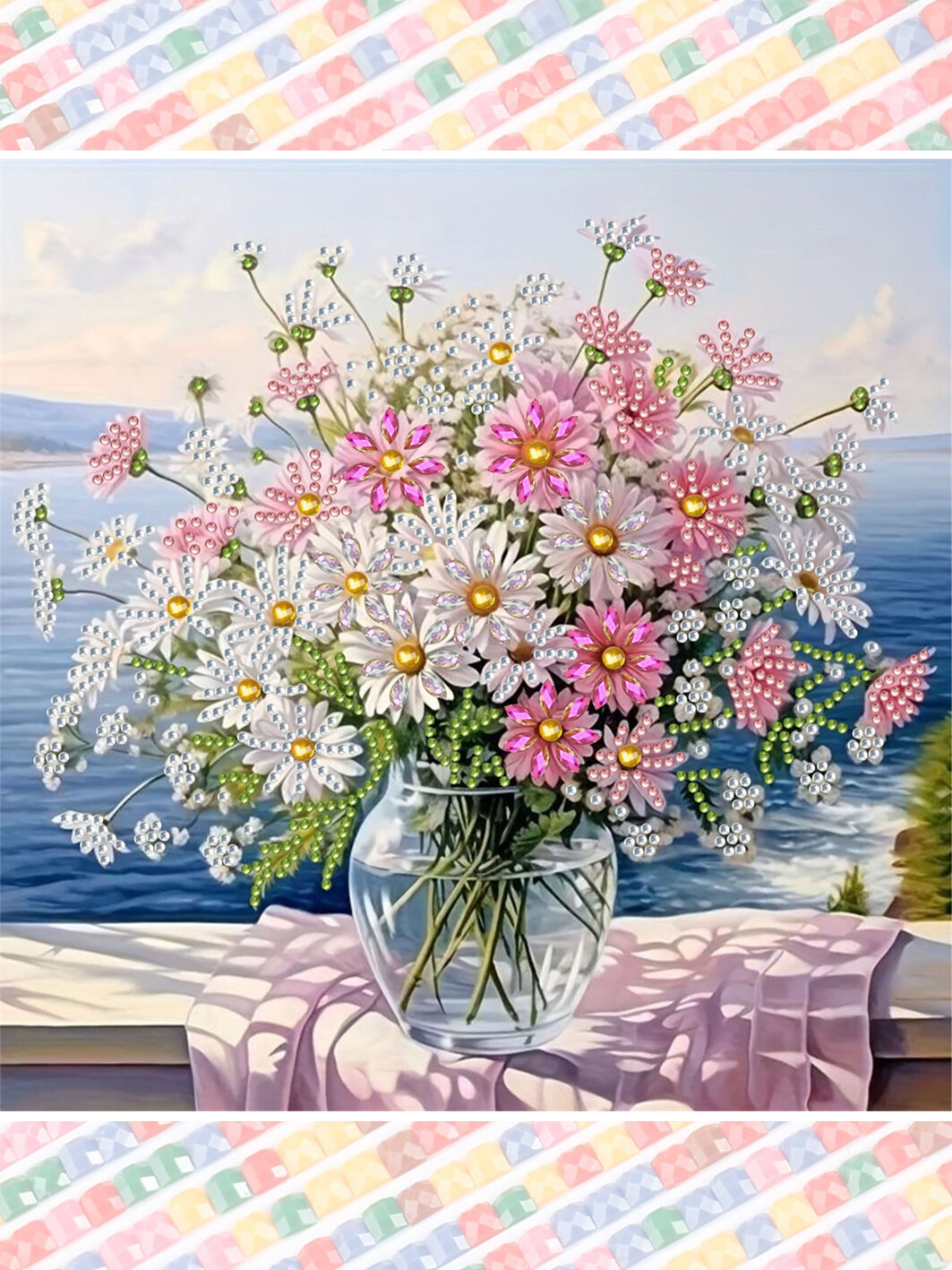 Алмазная мозаика "Хризантема" Картина стразами Алмазное хобби 30х30см Домашний декор