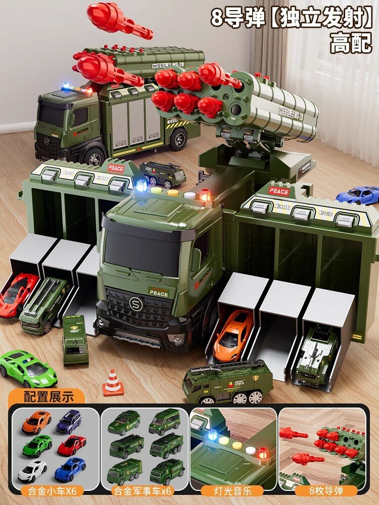 Новая большая трансформирующаяся пожарная машина для мальчиков, игрушечная машина с лестницей из сплава, 6 водяных распылителей, набор для детей 4 лет, машина для 2-летних