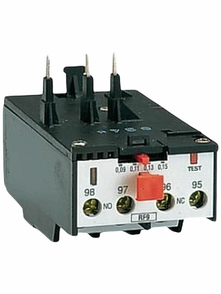 Тепловое реле RF9, 3.5А, с контролем обрыва фазы, ручная переуставка, установка на мини-контакторы BG06, BG09, BG12