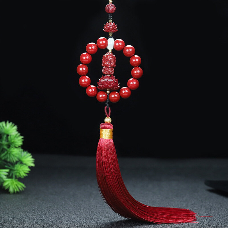 Подвеска для автомобиля из кристалла киновари, высокое содержание фиолетового золотого песка, древний стиль, подвеска Пиксиу, модель для прямой трансляции