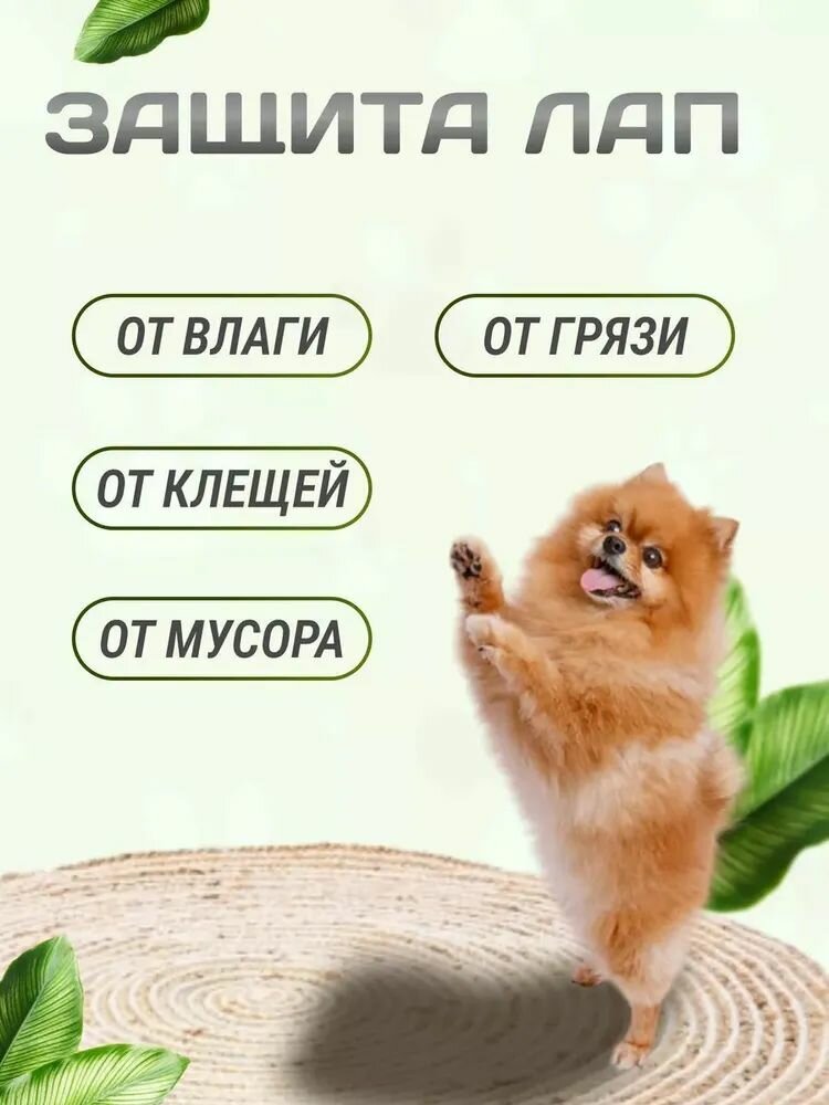 Защитная обувь для собак с креплением на туловище, водонепроницаемая, черная — фото 1