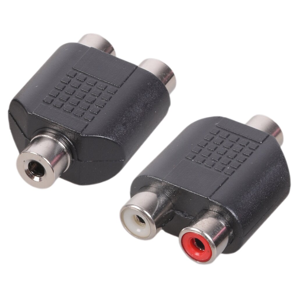 Аудиоразъем Женский на 2 штекера RCA 3,5 мм аудиоразъем Адаптер 2ШТ