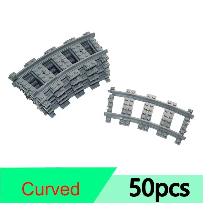 Ледуо городские железные дороги набор Curved-Track-50pcs