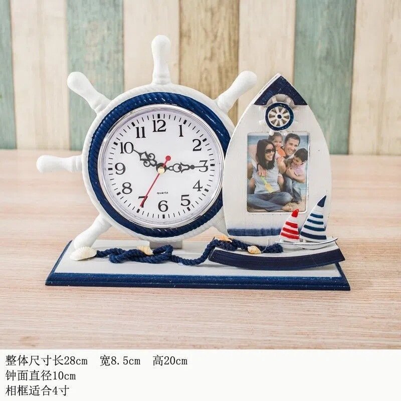 Средиземноморский стиль INS, высококачественные часы, океанский стиль, бесшумные настольные часы, украшение для гостиной, настольные часы для демонстрации