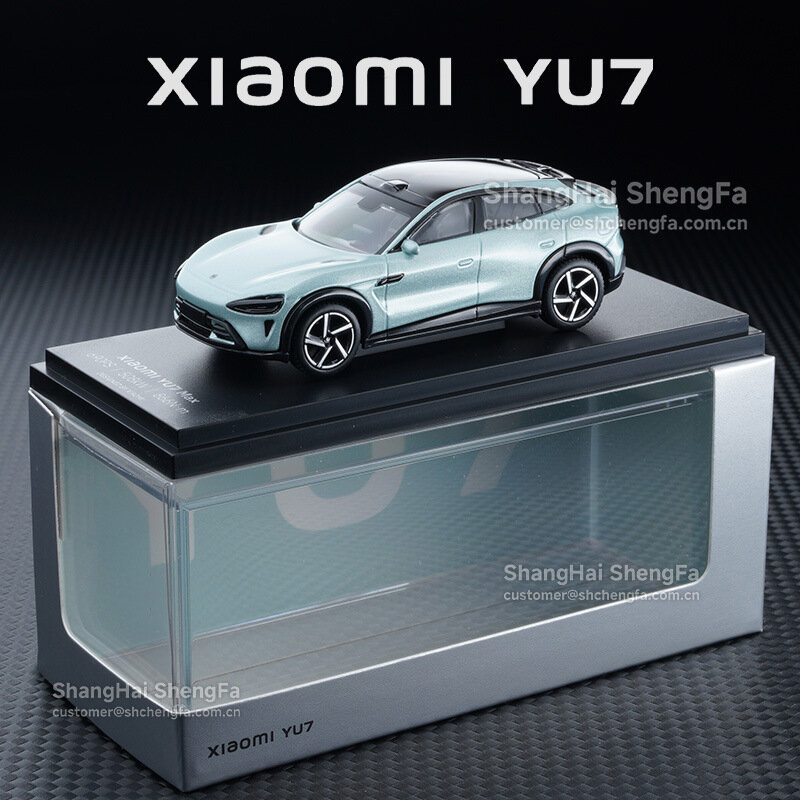 Оригинальная модель автомобиля Xiaomi 1/64 Xiaomi YU7 Max, модель автомобиля из сплава, маленькая масштабная модель автомобиля для статического демонстрации