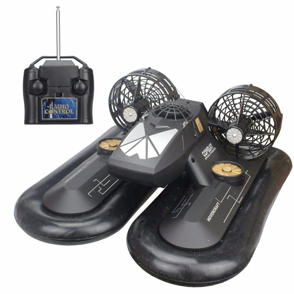 RC Лодка Hover Легкая игла Модель Hover Craft Лодка Вода или Земля Модель Hover Craft Электронная Игрушка RC Лодка Для Детей (Черный)