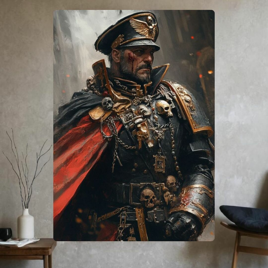 Картина на металле Комиссар, Warhammer 40 000, 20*30см