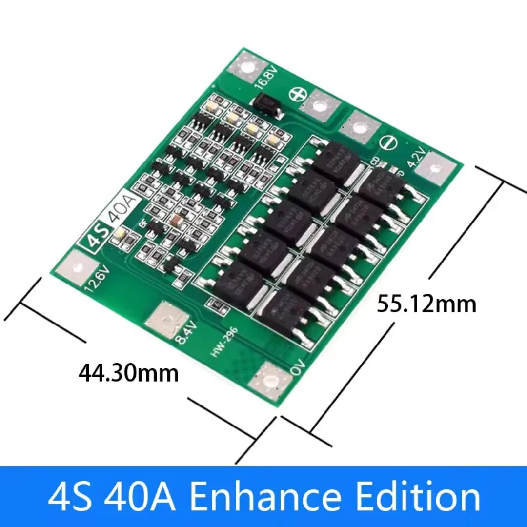 Плата защиты Li-Ion 4S 40A Enhance Edition