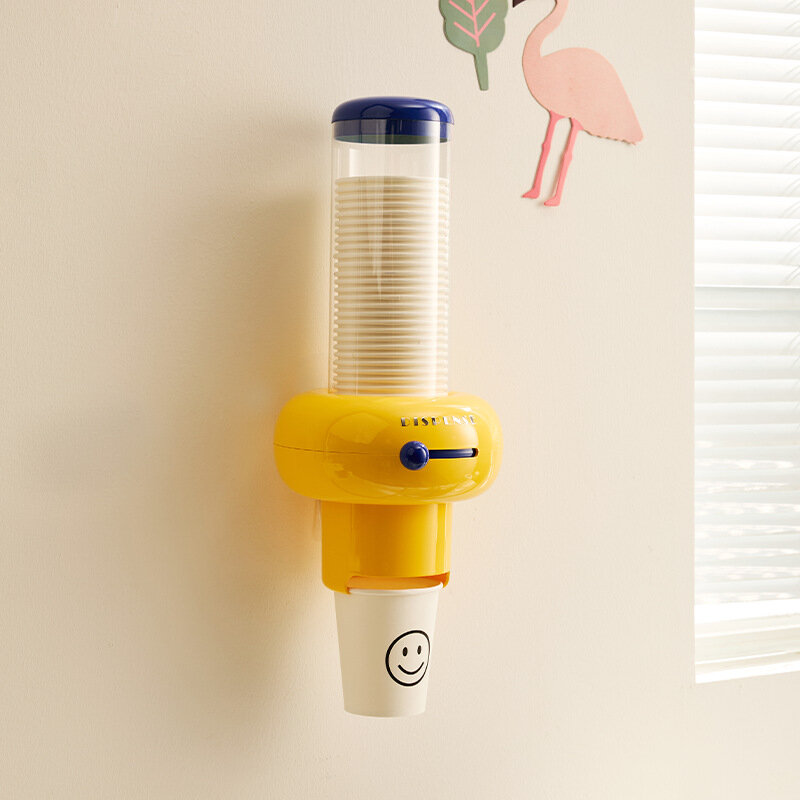 [Оригинал] Автоматический диспенсер для стаканов Dopamine, одноразовый держатель для стаканов, креативная настенная подставка для бумажных стаканов без сверления