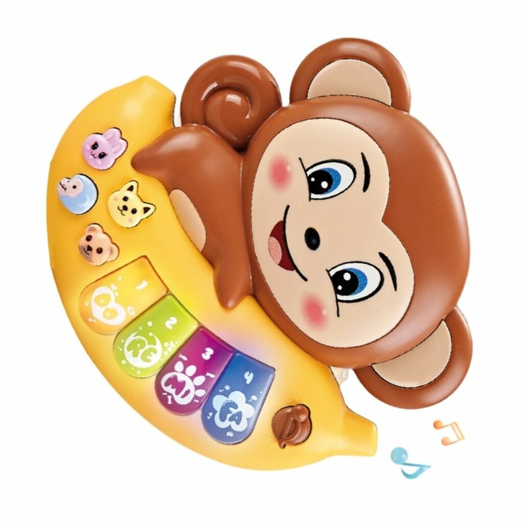 Интерактивная музыкальная игрушка для детей с звуками животных, - обезьяна