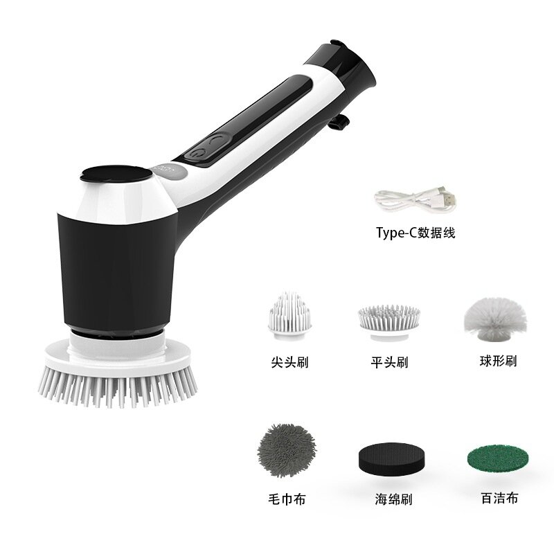 Новинка: 100W мощная электрическая щетка для уборки 7.4V, IPX8 водонепроницаемая, щетка для всей машины, бытовая щетка