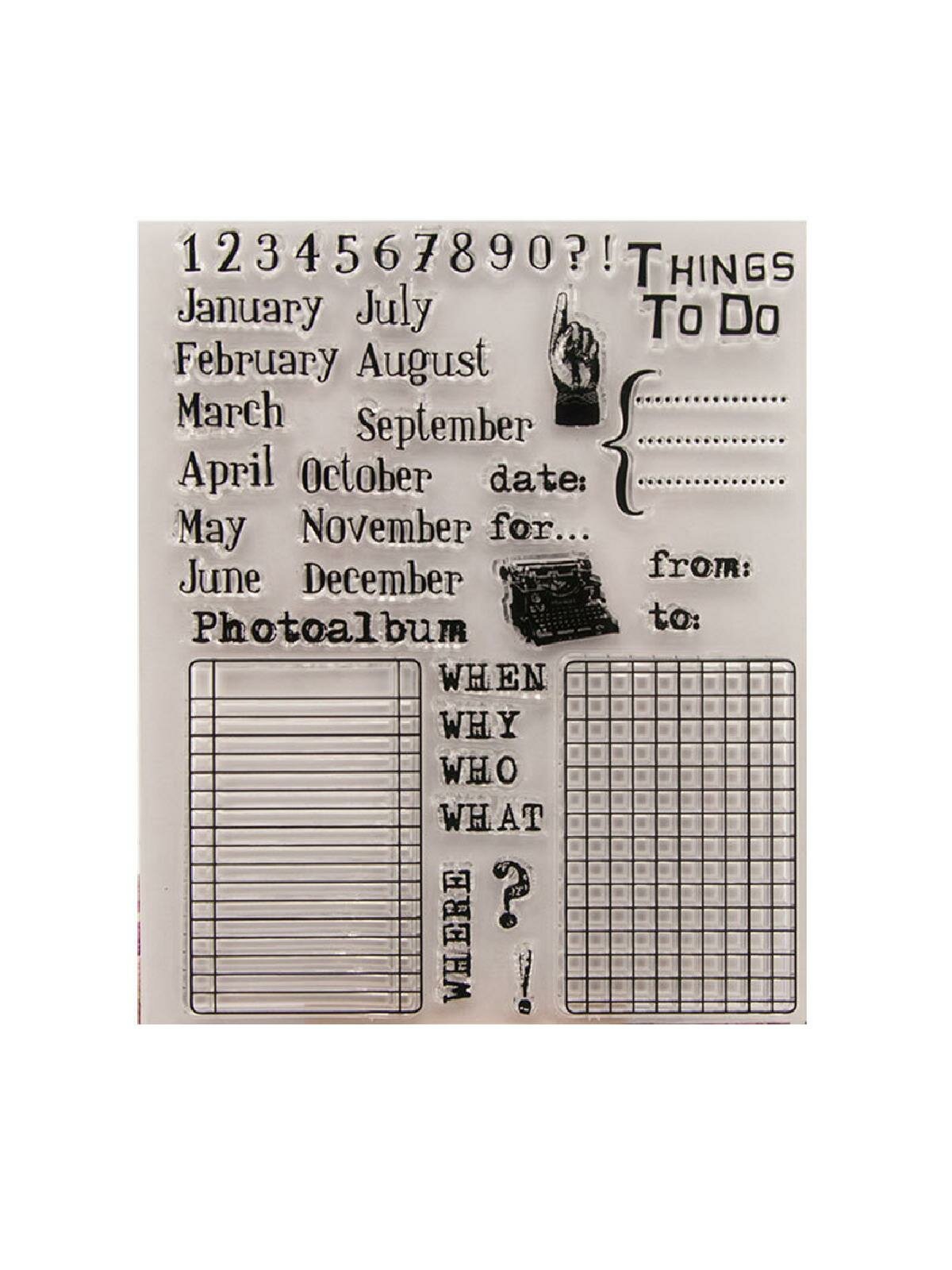 Месяц DIY Силиконовый Прозрачный Штамп Цепляющаяся Печать Альбом Для Вырезок С Тиснением Декор Альбома Ремесла