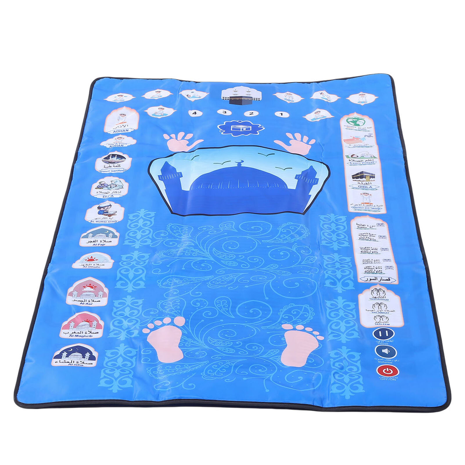 Электронный детский коврик, интерактивный обучающий коврик с питанием от батареек для детей.