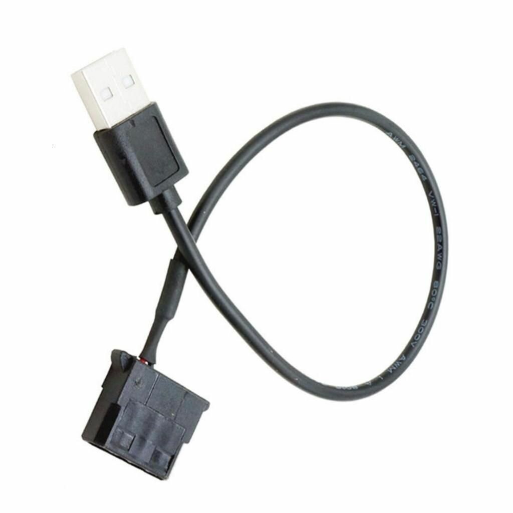 USB-адаптер для вентилятора 3Pin/4Pin 5В, 50cm - USB к большому 4-контактному разъему