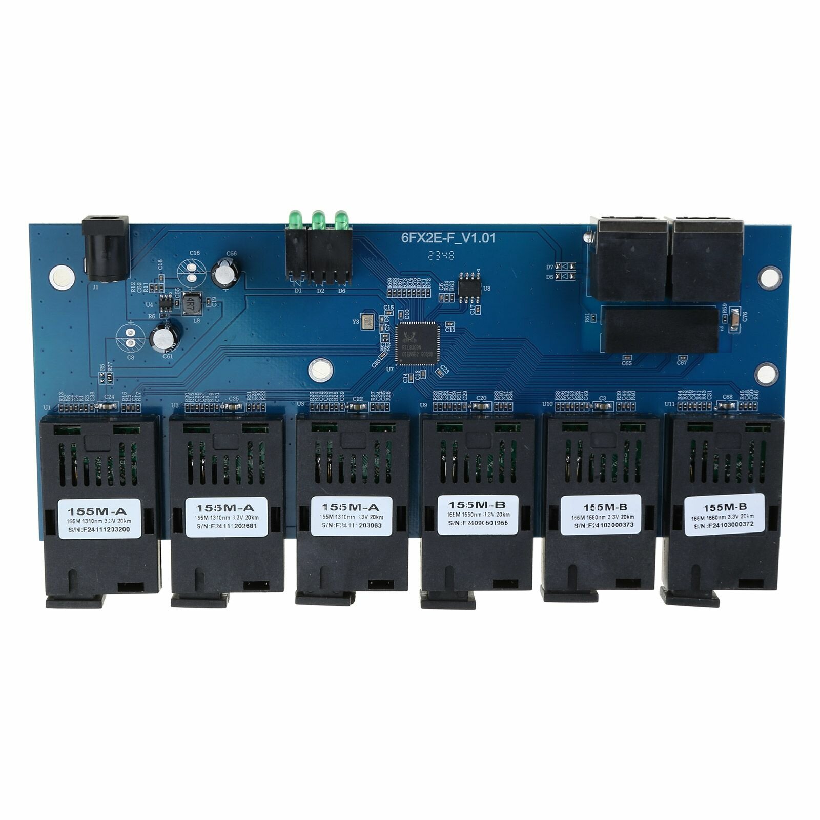 Коммутаторы Ethernet оптические медиаконвертеры 100M 2 порта RJ45 6SC
