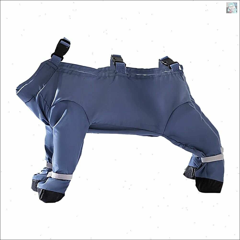 Комбинезон для собак защитный водонепроницаемый с ботинками для лап, размер M, для прогулок и активного отдыха