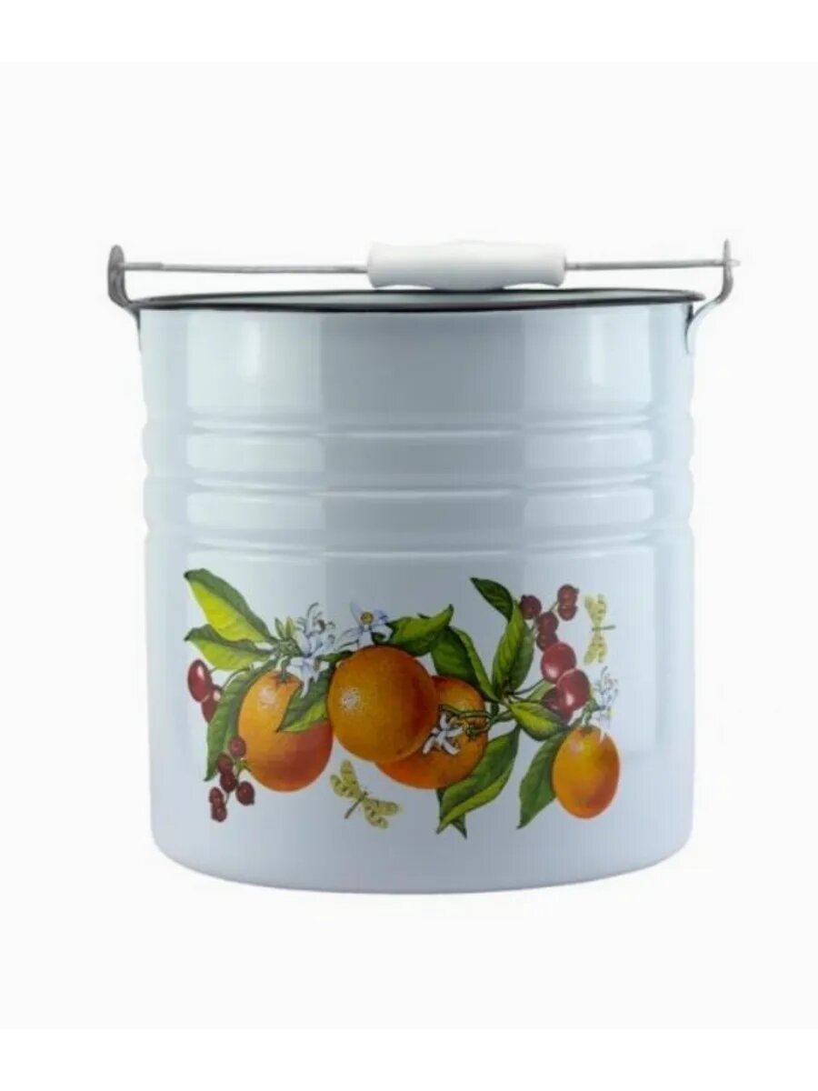 Ведро эмалированное без крышки 12л товары для дома