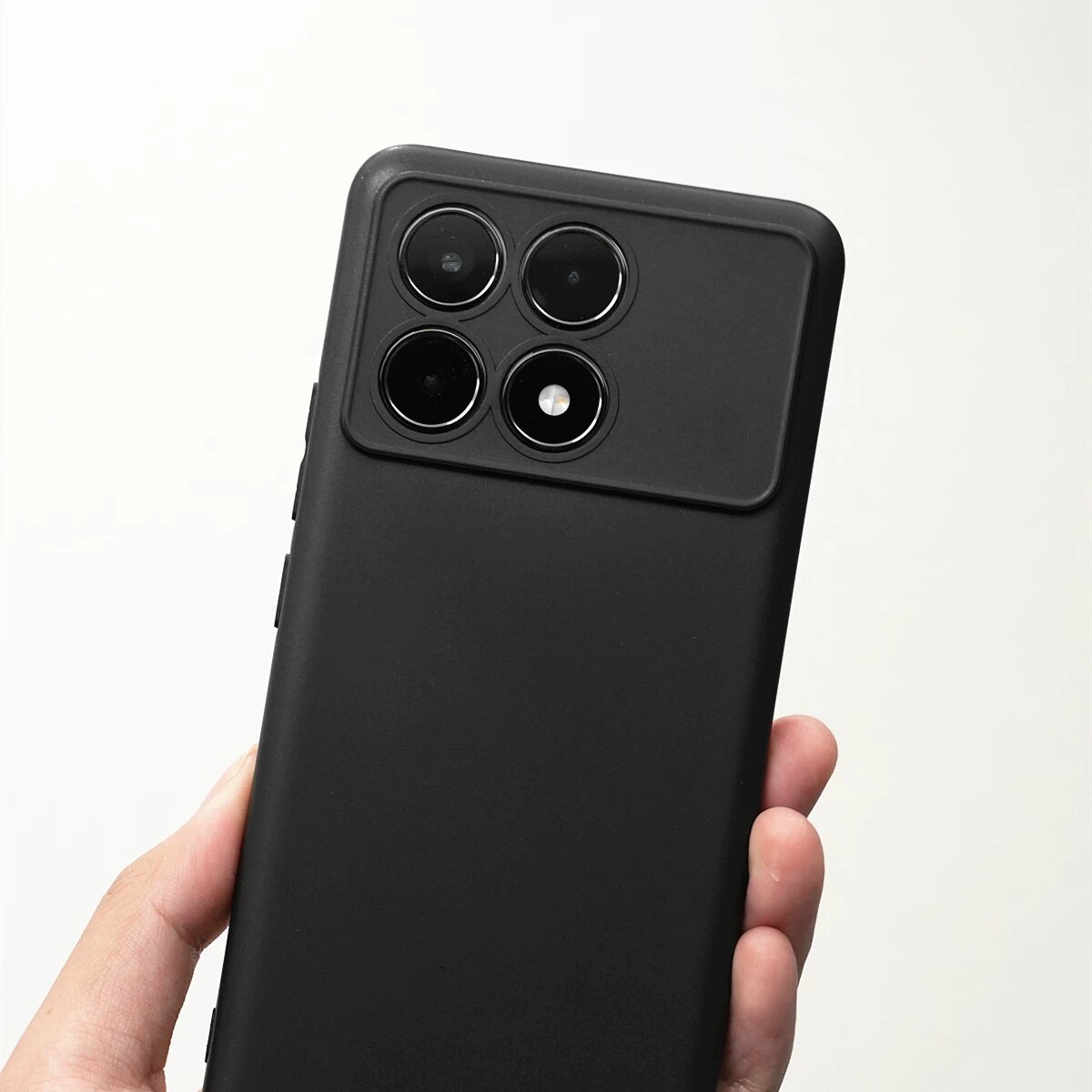 Полная защита премиум-класса чехол для Redmi K70/K70Pro из матового мягкого силикона с точными вырезами - Черный