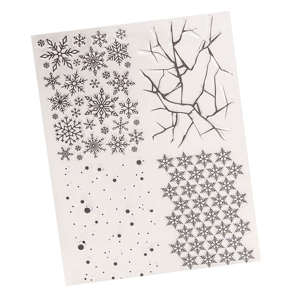 Снежинка Прозрачный Штамп Прозрачная Печать Штамп С Рисунком Снежинки Силиконовый Штамп для Изготовления Открыток для Скрапбукинга Украшения