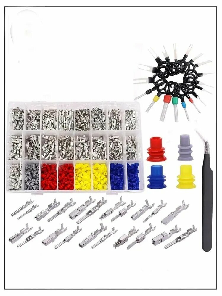 Пины для разъемов авто, 755 шт, для 12-вольтных разъемов, мотоциклов, грузовиков, кораблей