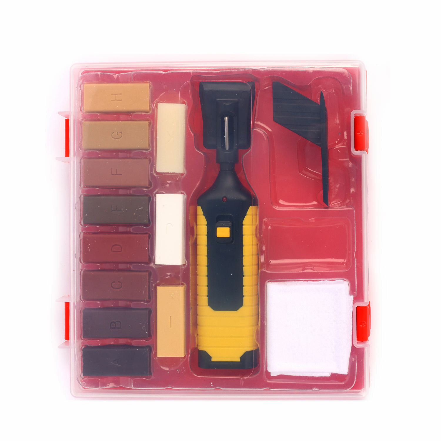 Комплект для ремонта ламината System полы столешница прочная оболочка царапины чипы инструменты 1 утюг 11 восковых блоков 2 скребка 1 губка 1 салфетка 1 ящик