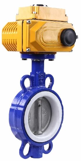 Затвор DN.ru WCB-316L-PTFE Ду150 Ру16, с электроприводом DN.ru-040 24В