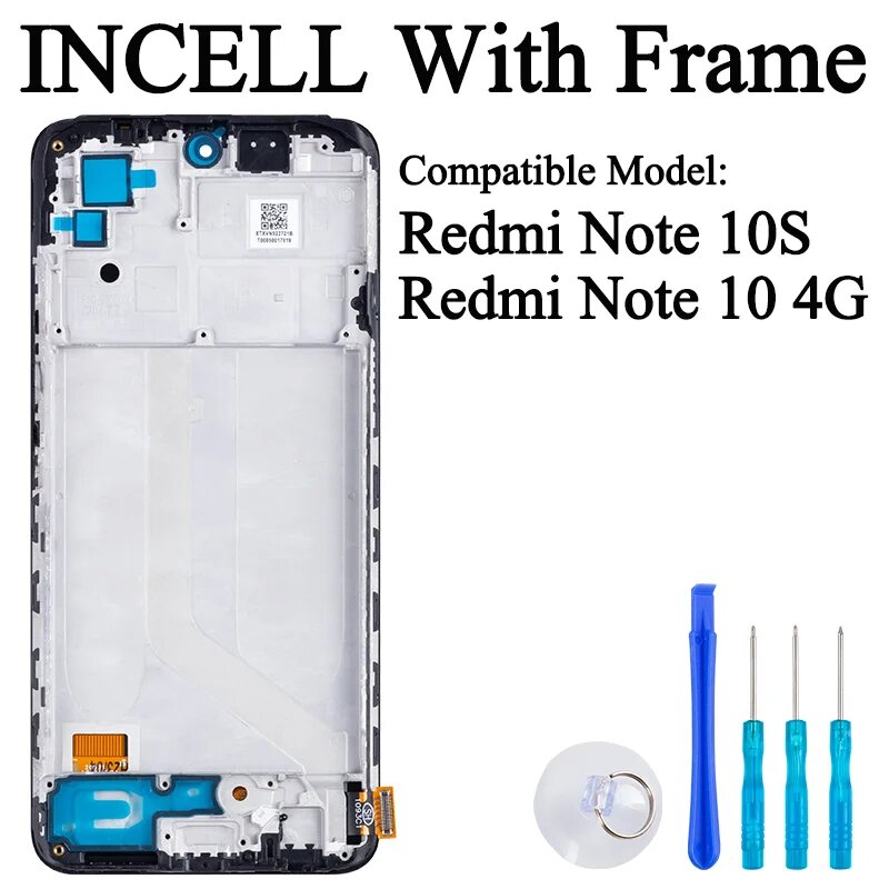 M2101K7AI M2101K7BG Премиум ЖК-дисплей для Xiaomi Redmi Note 10 4G Дисплей INCELL With Frame