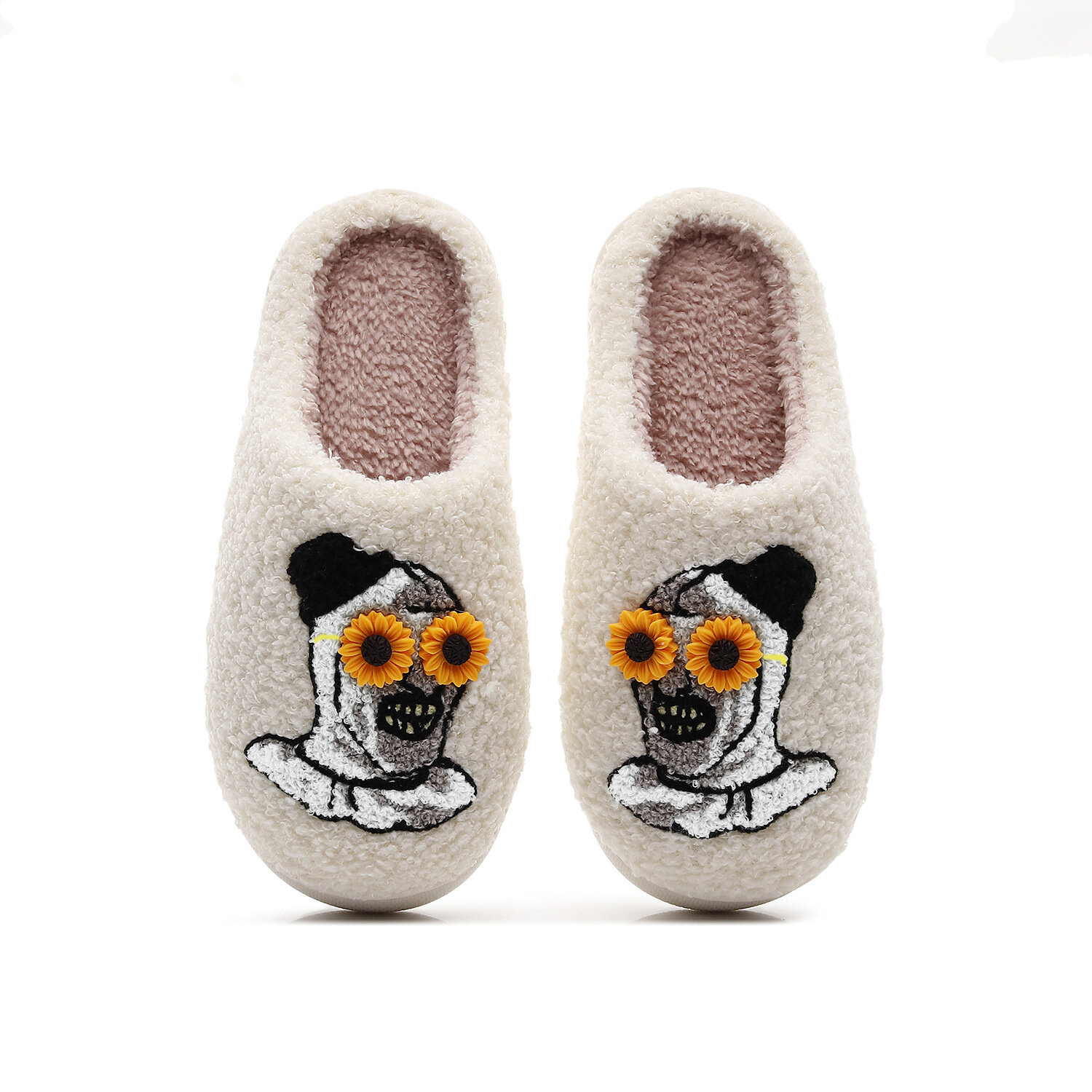 Товары для Хэллоуина, товары с изображением фильмов ужасов, осенне-зимние хлопковые тапочки, мужские и женские домашние шерстяные тапочки43-44