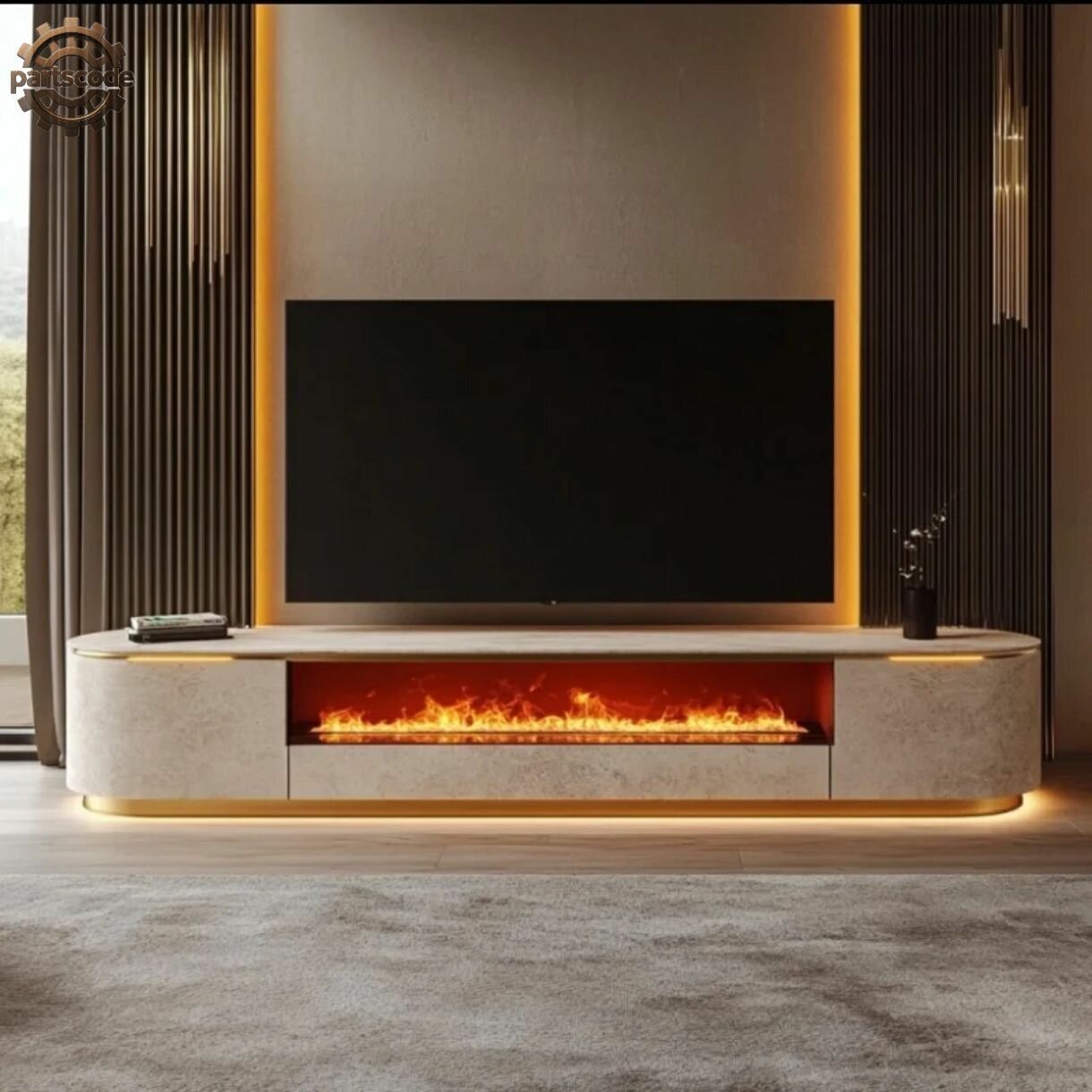 Тумба с камином art3