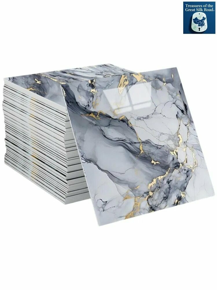Самоклеящиеся стеновые панели под мрамор, панель ПЭТ, огнестойкие водостойкие и быстрый монтаж, для кухни, ванной, акцентных стен
