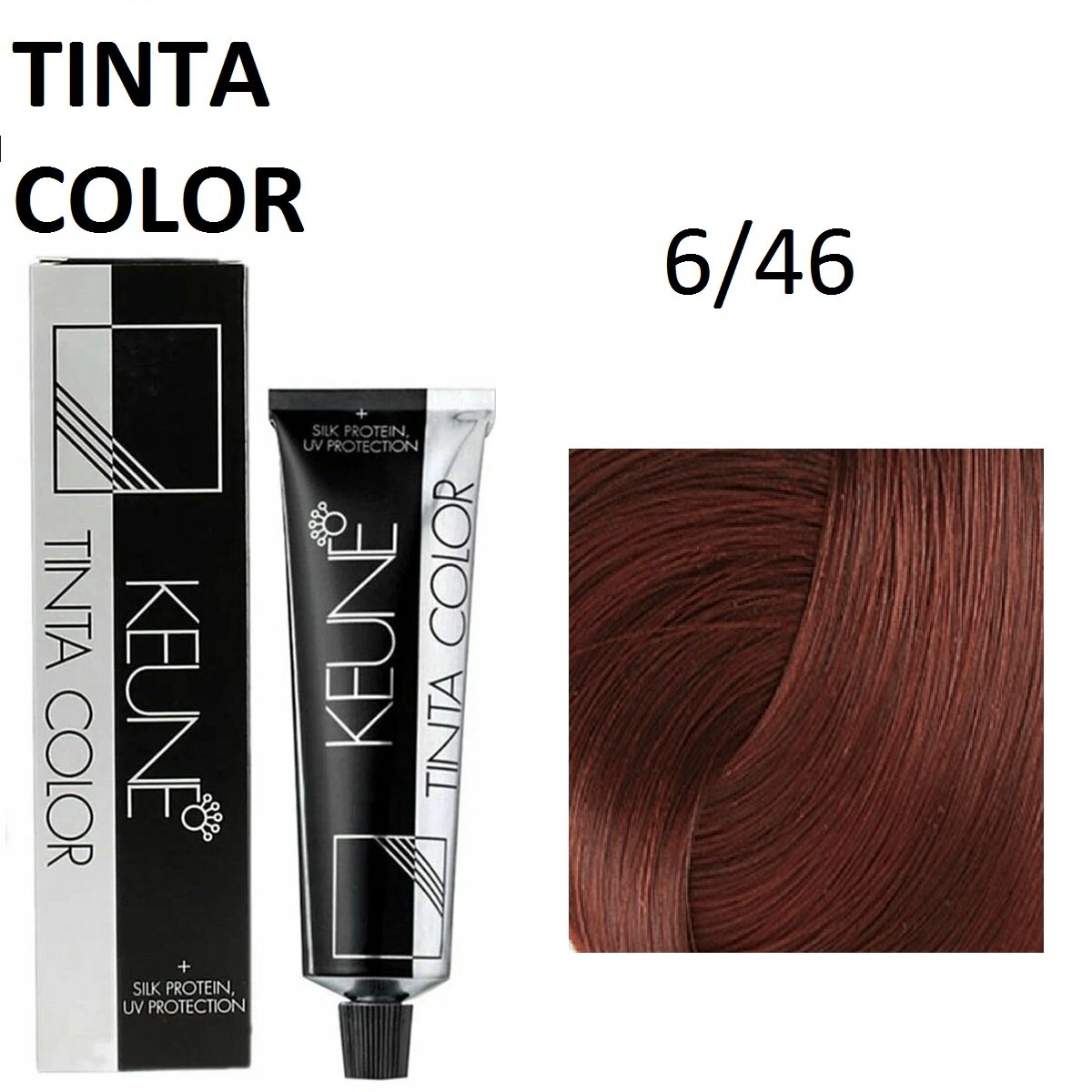 Keune Tinta Color 6.46 стойкая краска для волос, Темный медно-красный блондин 60 мл