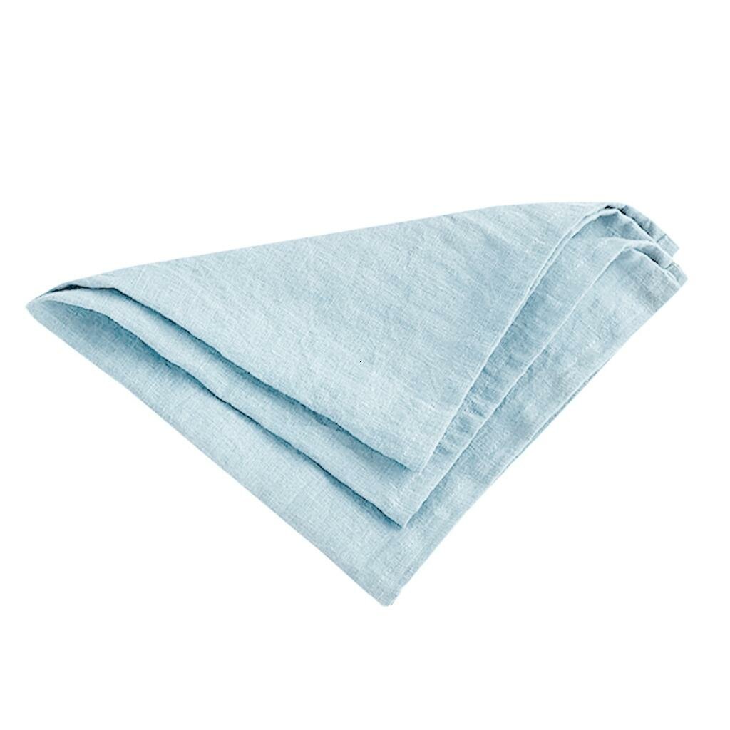 Квадратные салфетки из льна, Светло-голубой