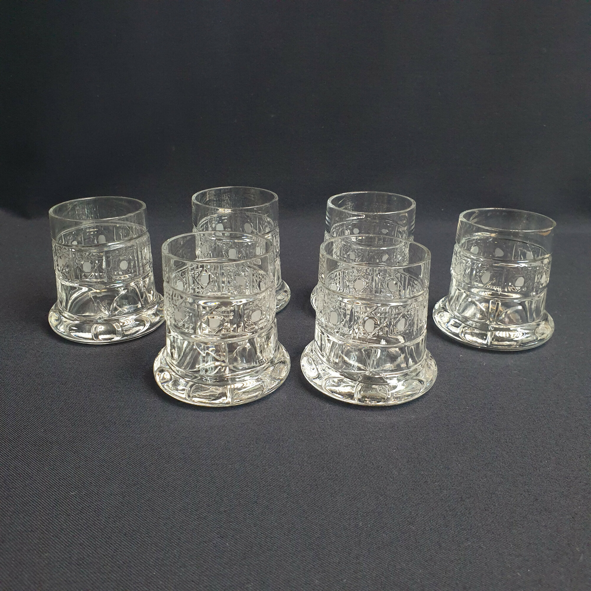 Набор из 6 стопок Пушка, Дятьковский завод, хрусталь 100 мл, винтаж СССР