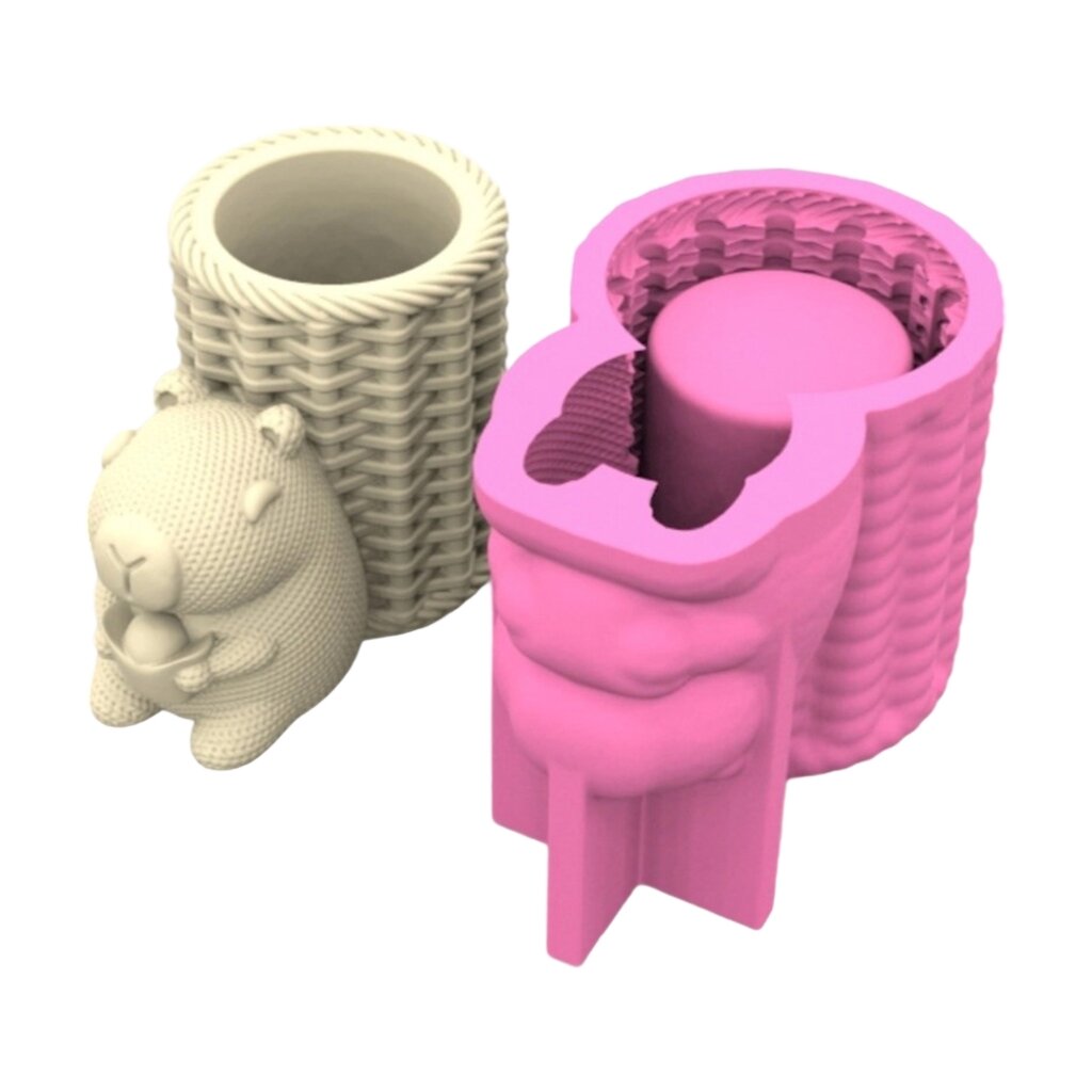 Силиконовая форма для бетонных цветочных горшков в форме капибары, подходит для кашпо