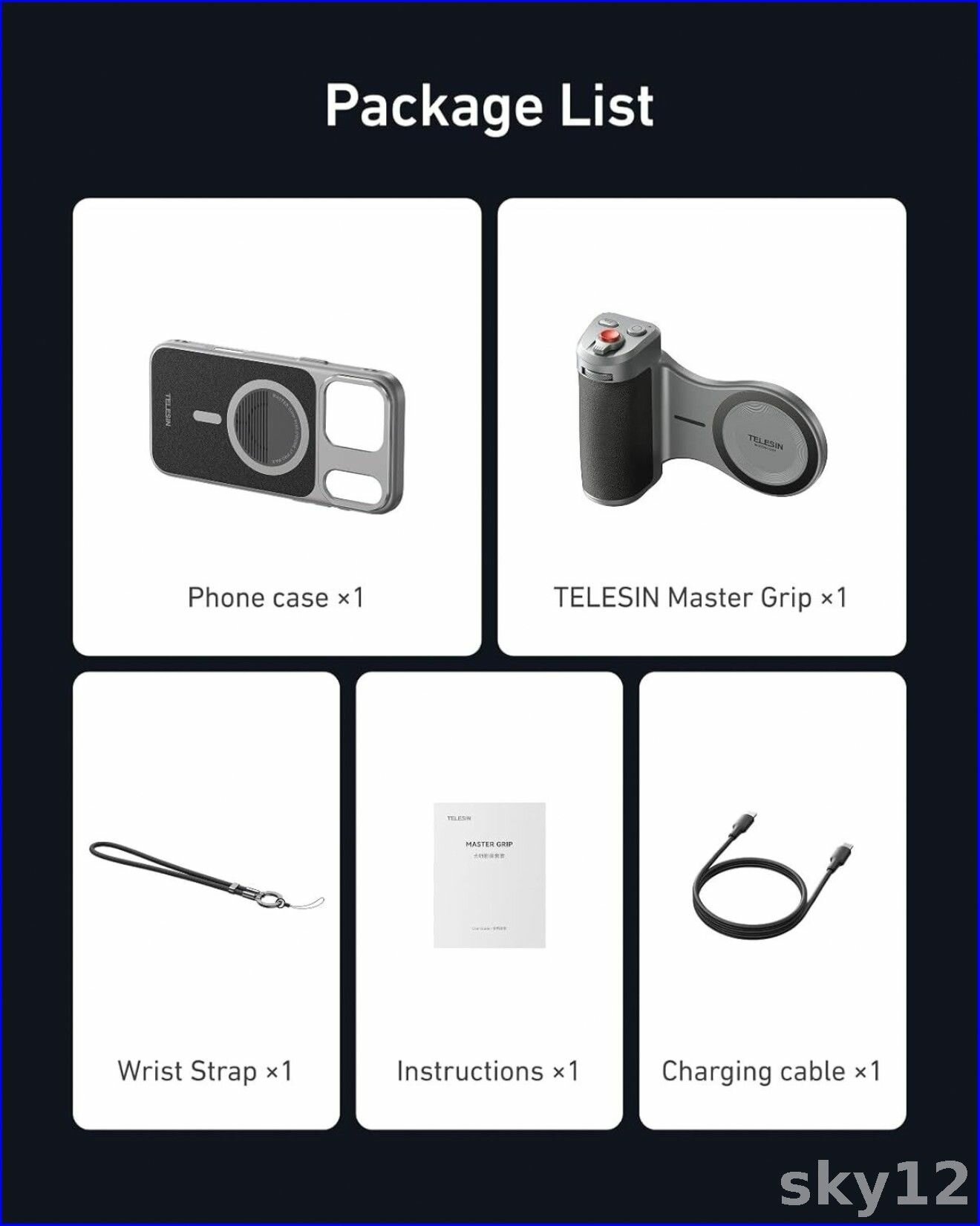 Комплект TELESIN Master Grip для iPhone 17 Pro Max