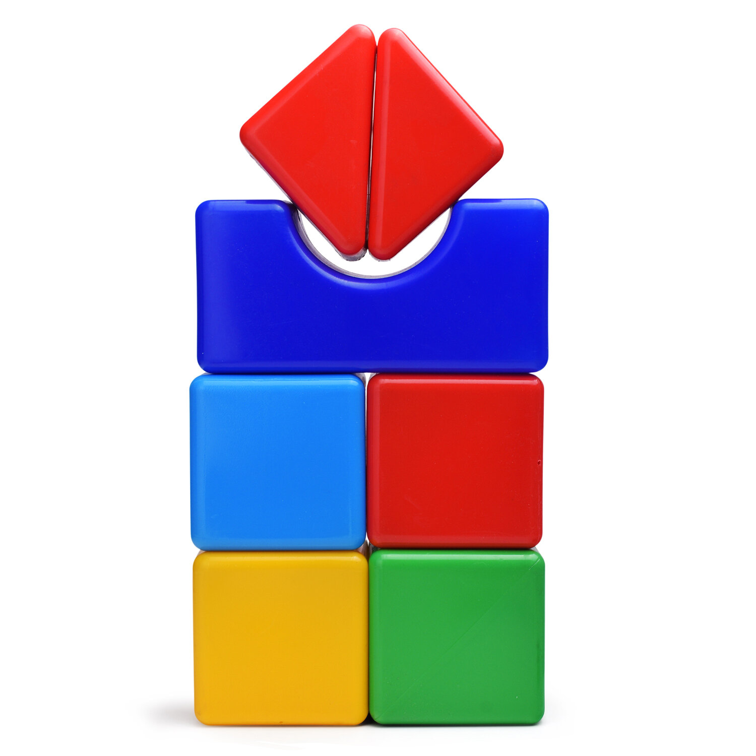 Набор кубиков "Стройка", пластмасса, детям от 1 года, в сетке.